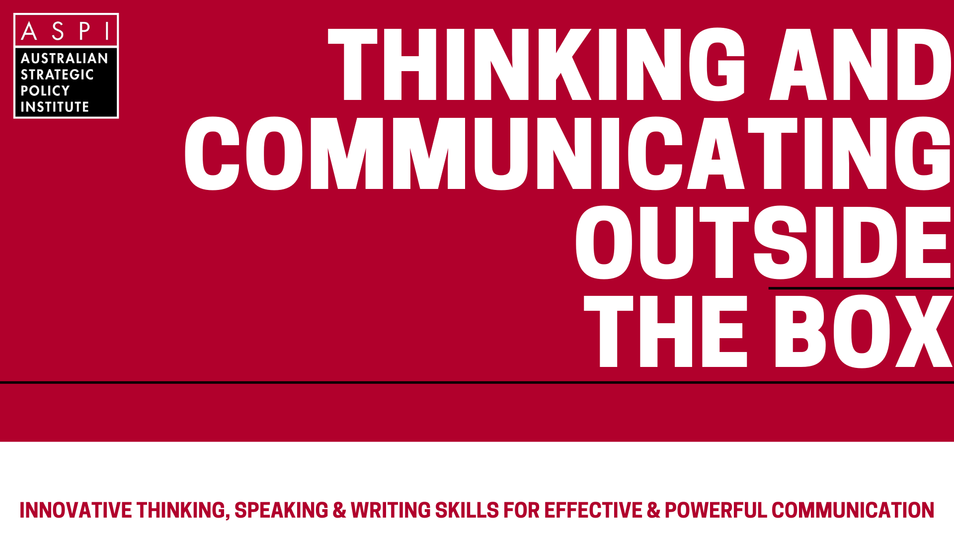 Professional Development Program: Thinking and Communicating Outside ...